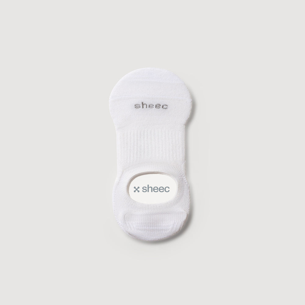 White Athletic Socks | High Cut No-Show Socks | Active | Sheec
