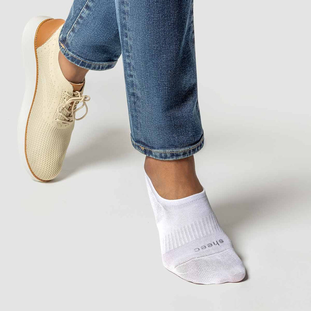 White Athletic Socks | High Cut No-Show Socks | Active | Sheec