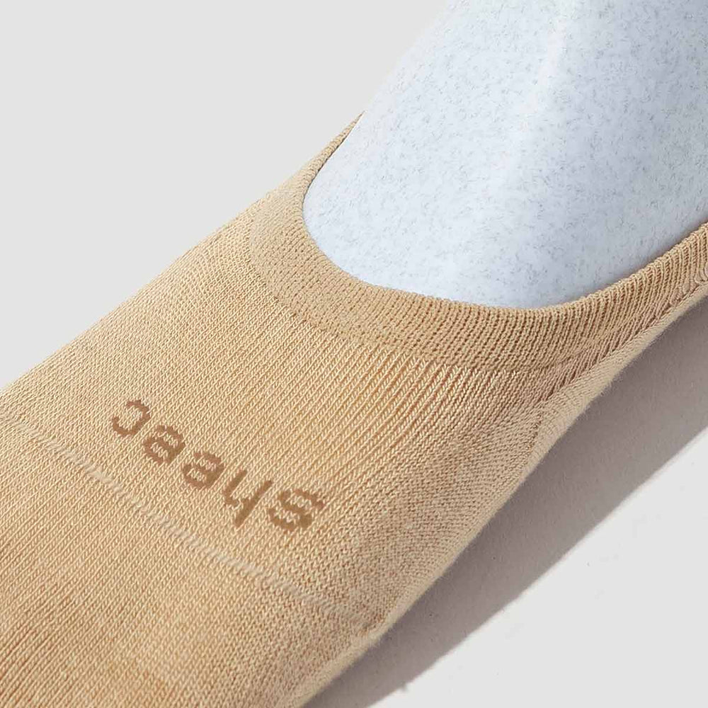Beige Footie Socks | No-Show Mid Cut Modal Socks | Active | Sheec