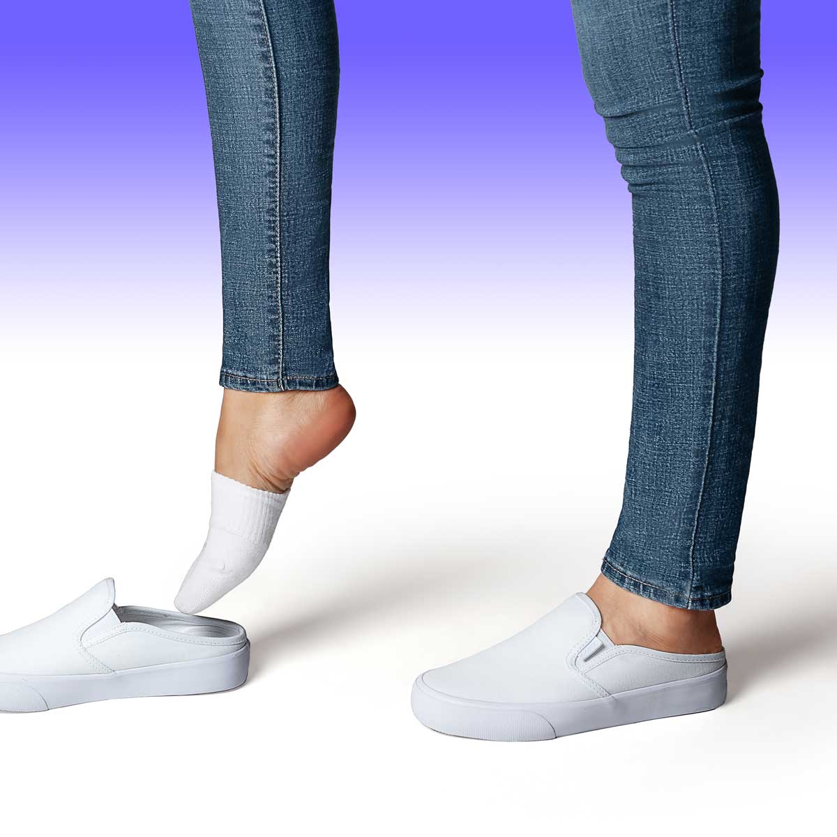 No-Show White Half Socks | Toe Cover Socks | Sheec – Sheec Socks