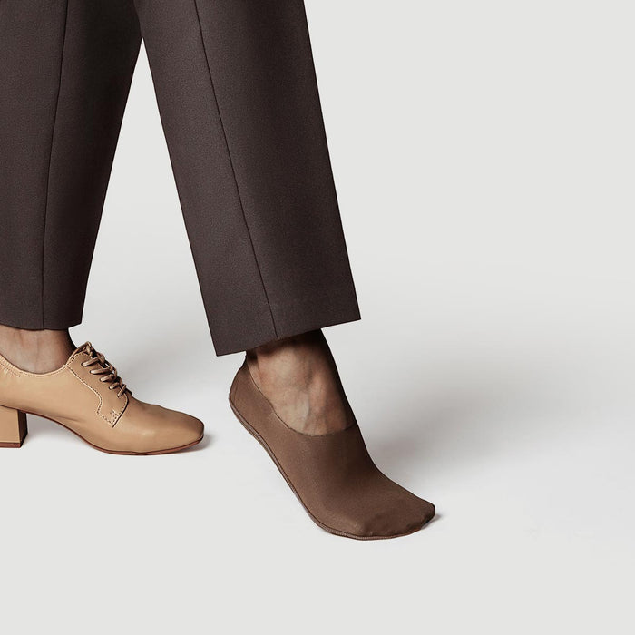 No-Show Brown Dress Socks | Thin High Cut Dress Socks | Sheec